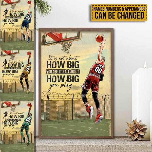 Custom Personalized Basketball Poster, Vintage Style, Sport Gifts For ...